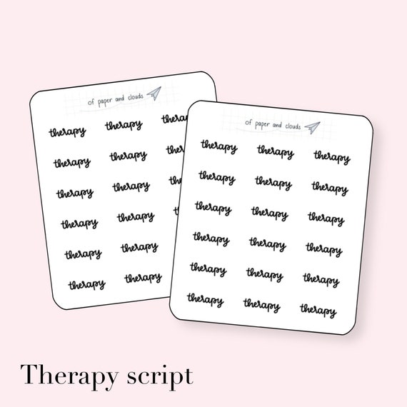 Therapy Script Hand Written and Hand Lettered Planner - Etsy