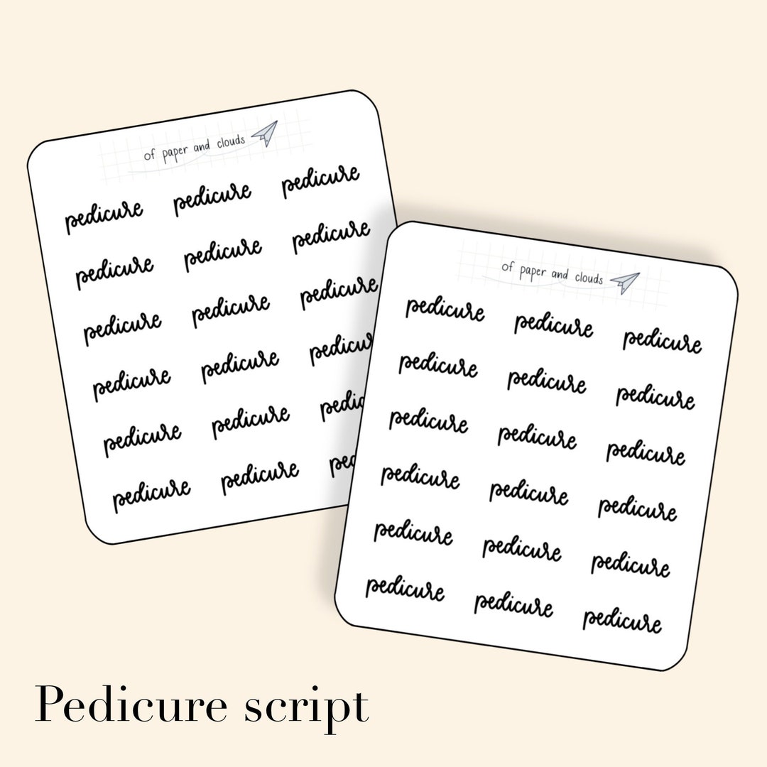 Pedicure Script - Hand Written and Hand Lettered Nails, Manicure, and ...
