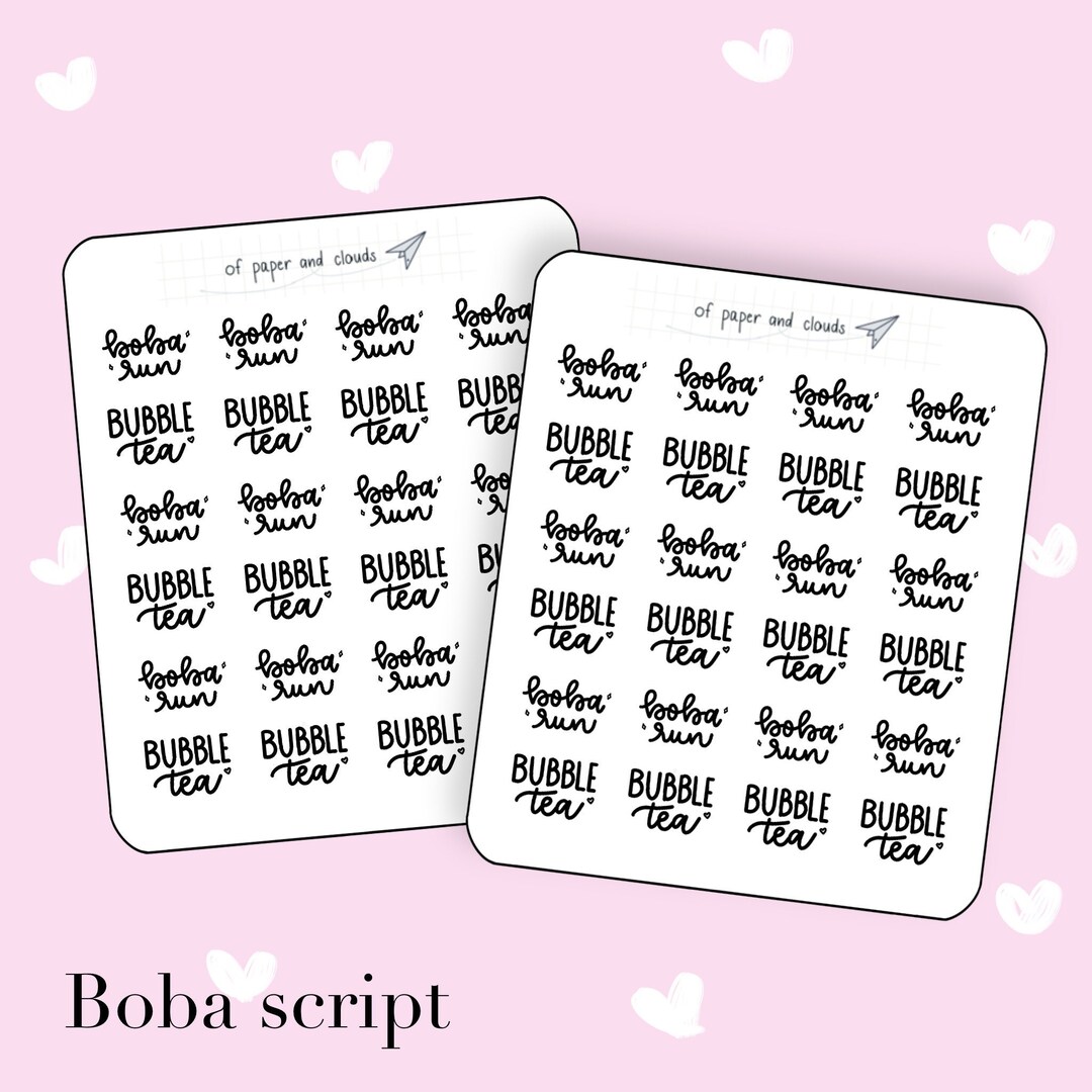 Boba Script - Hand Written and Hand Lettered Boba and Bubble Tea ...
