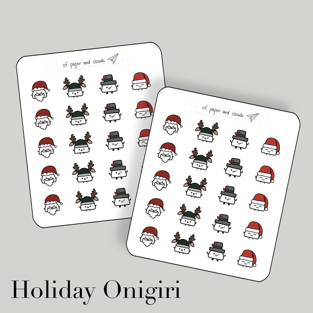 Holiday Onigiri - Hand Drawn Christmas, Winter, and Holiday Character ...