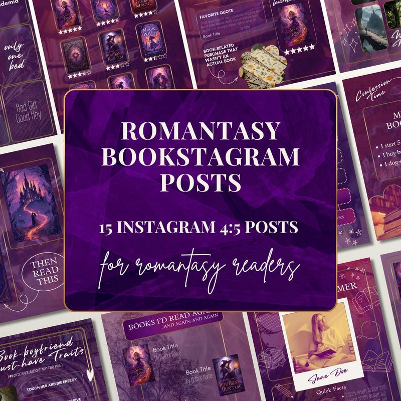 Canva Template Romantasy - Etsy UK