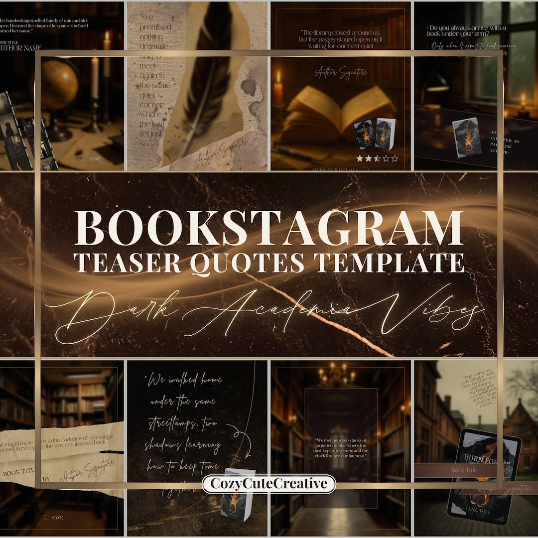 Dark Romance Book Quotes Set – Dark Academia Vibes - Instagram Post ...