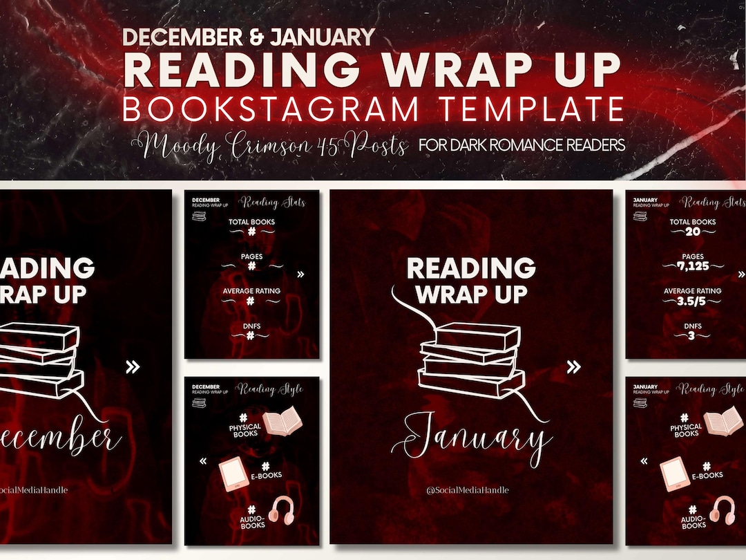 Monthly Book Wrap up Template - Reading Recap Carousel - Canva ...