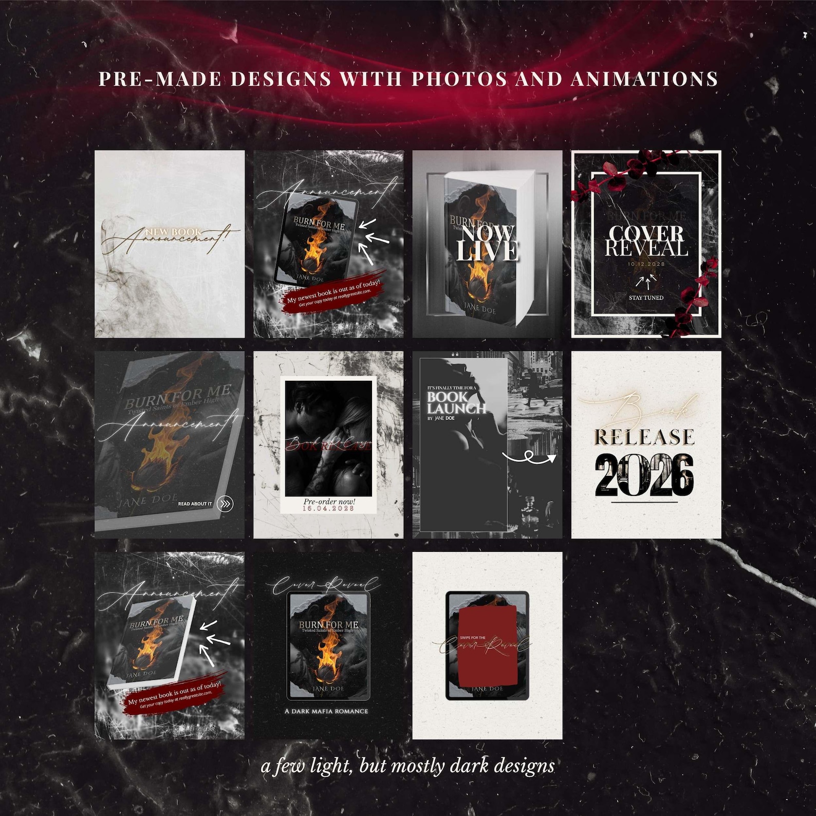 Dark Mafia Romance Book Launch Kit – Instagram Post Template - Etsy