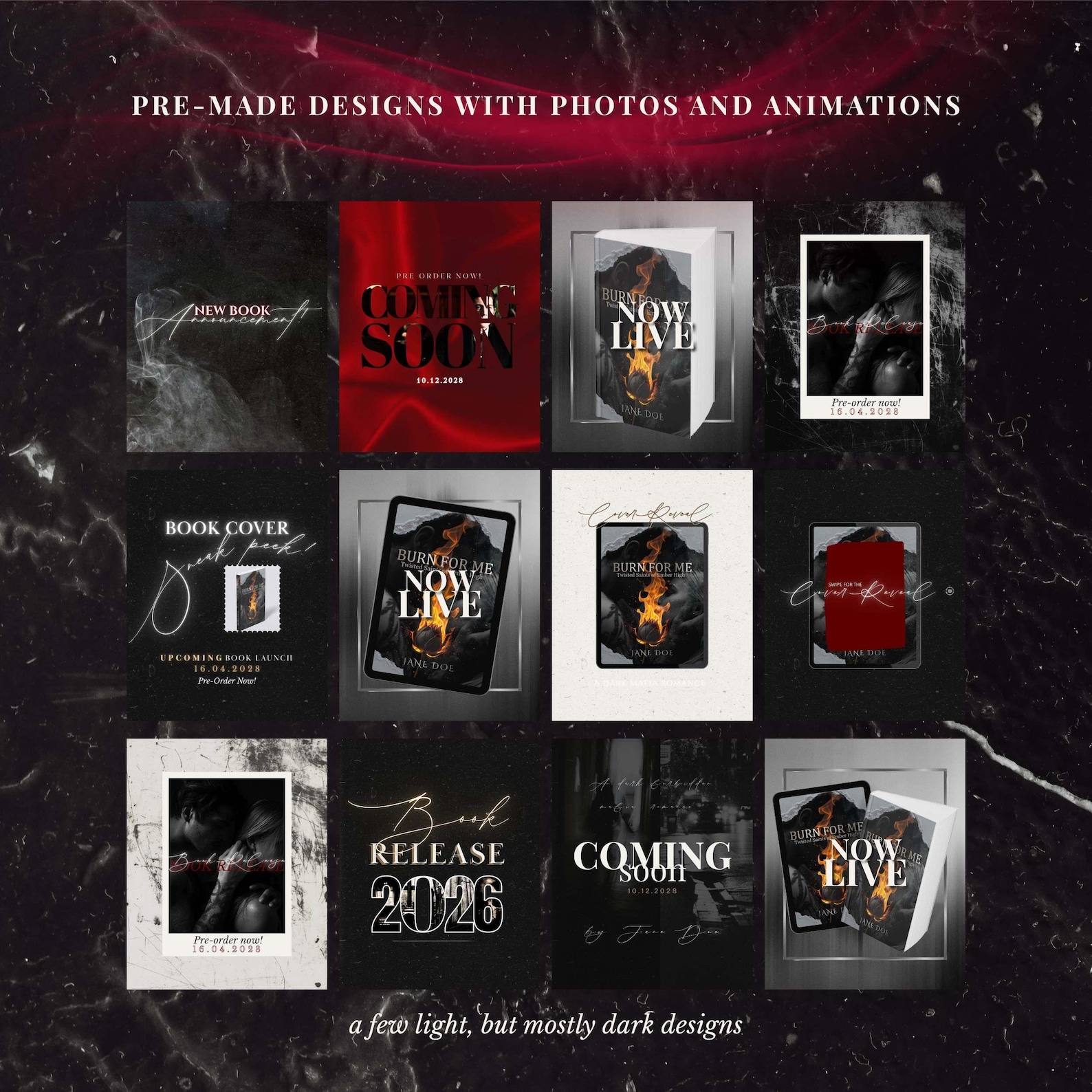 Dark Mafia Romance Book Launch Kit – Instagram Post Template - Etsy
