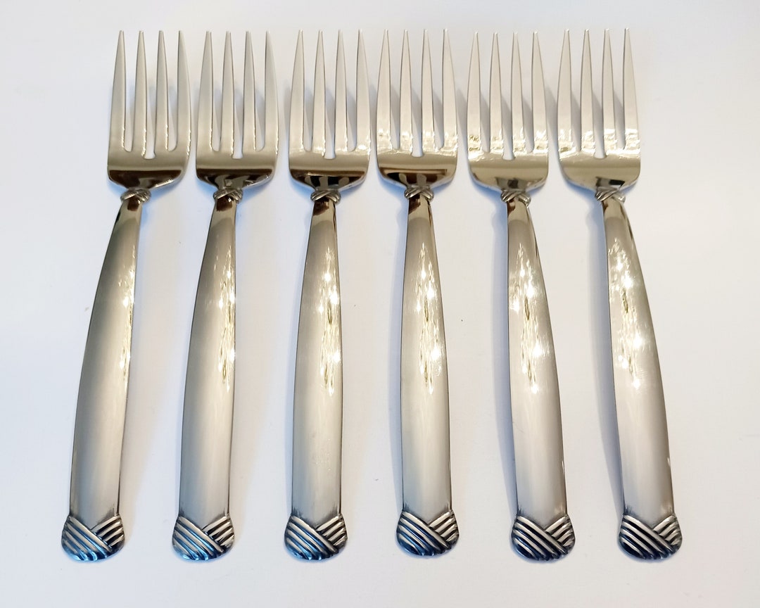 6-oneida RATTAN Stainless Salad Forks~usa~see Full Description - Etsy