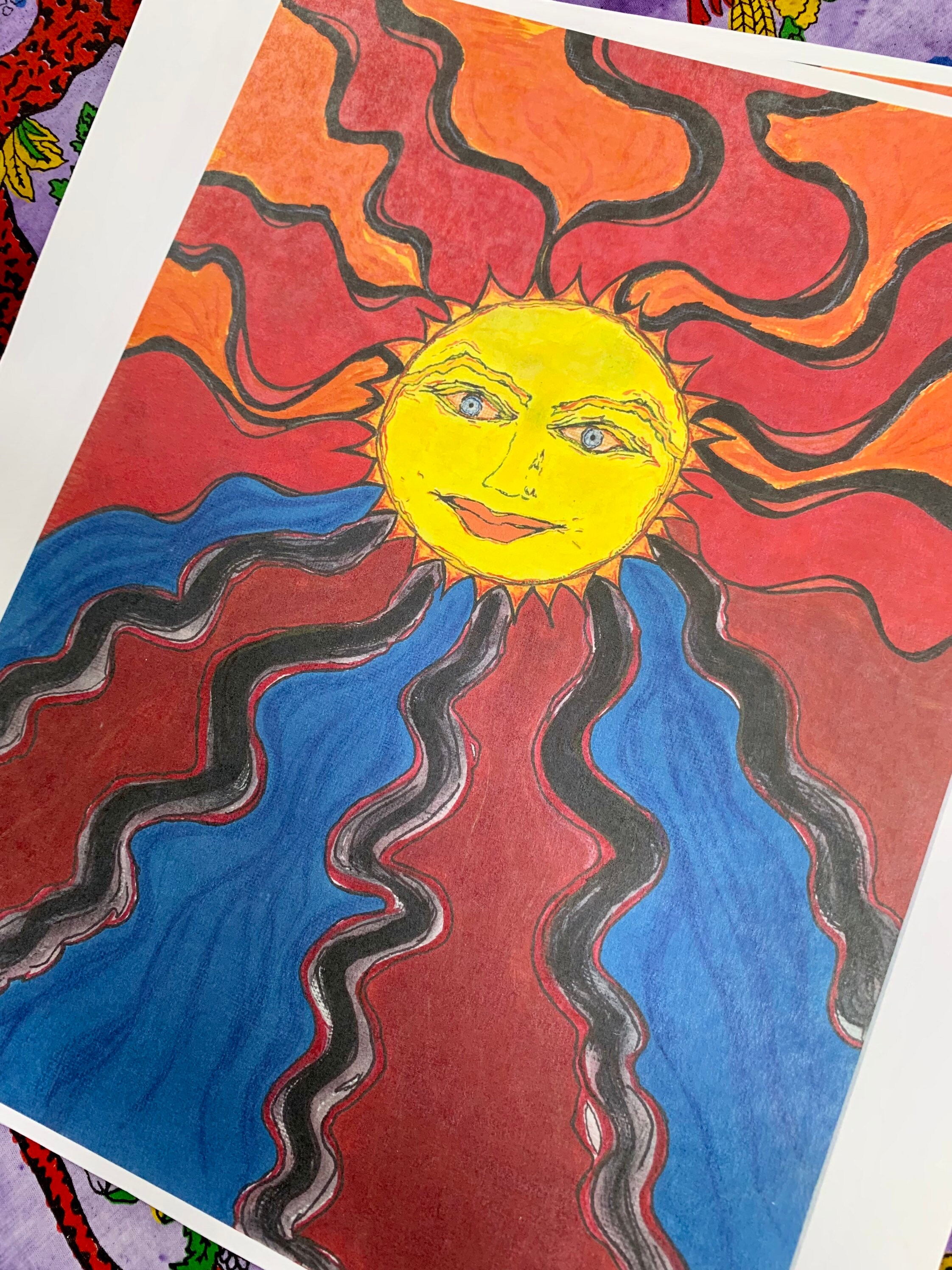 Trippy Sun Art