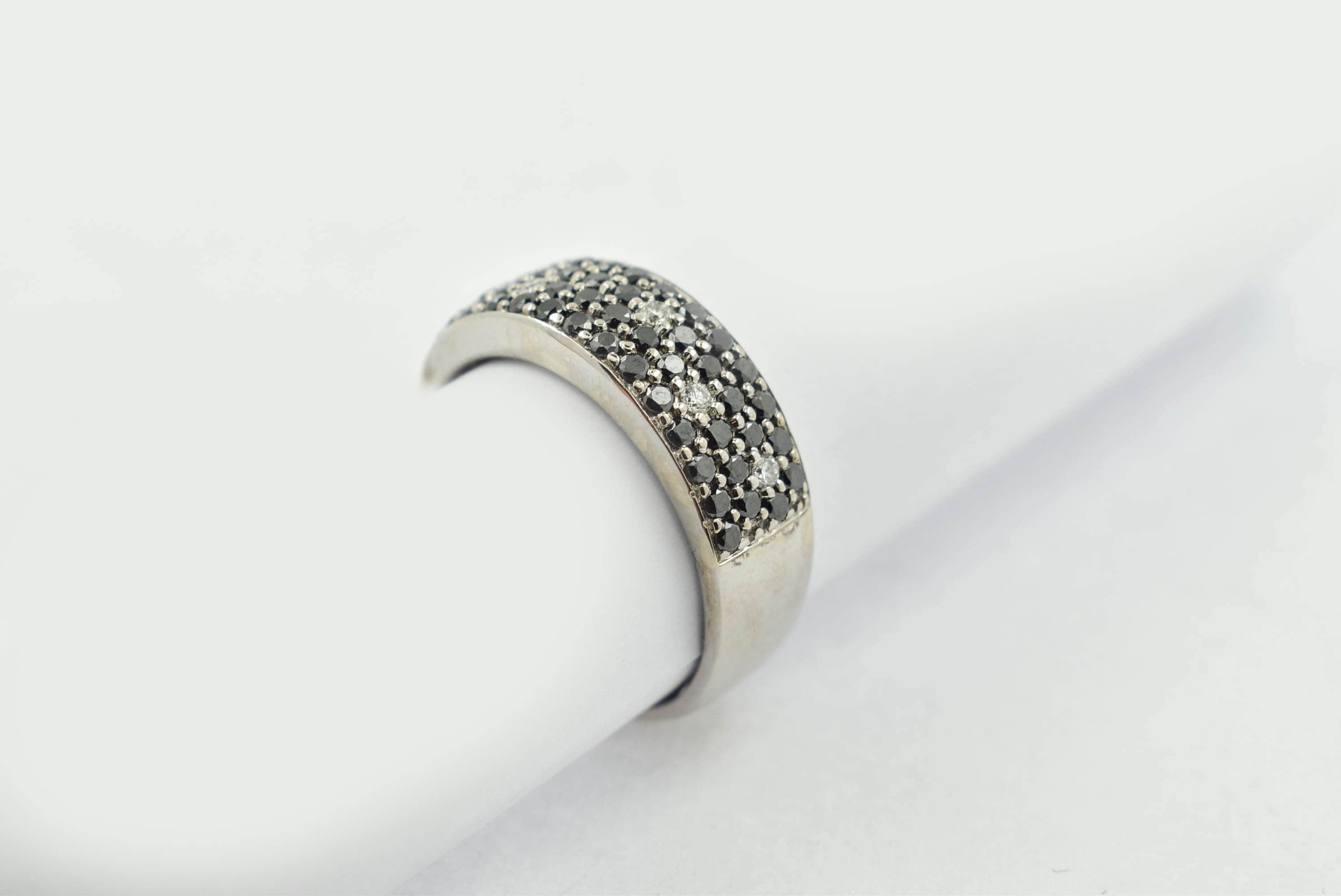 14ct Weißgold Ring mit Diamanten. | Etsy