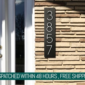 Vertical House Number Sign | Modern House Numbers | Horizontal House ...