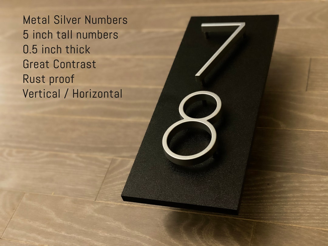 Vertical House Number Sign Horizontal House Number Sign Floating House ...