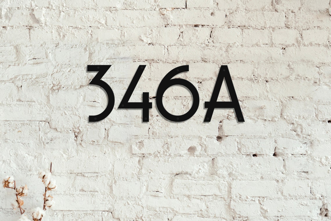 Modern House Numbers Letters Modern Address Plaque Large - Etsy
