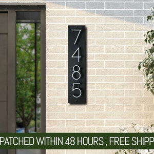 Vertical House Number Sign Modern House Numbers Horizontal House Number ...