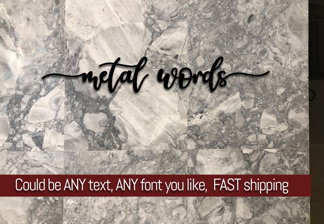 Metal Quote, Metal Text Bedroom Sign, Name Metal Laser Cut, Custom ...