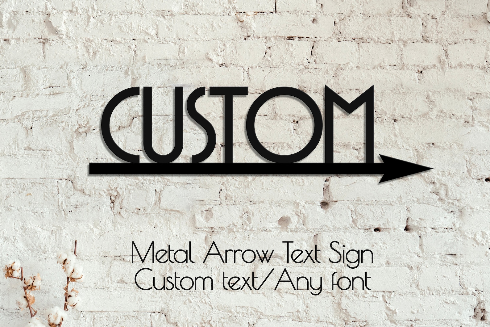 Custom Metal Arrow Sign: Address Plaque, Directional Arrow - Etsy