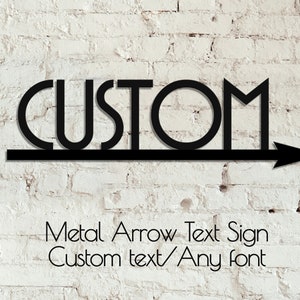Custom Metal Arrow Sign: Address Plaque, Directional Arrow - Etsy