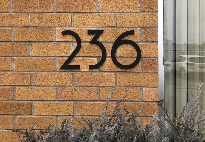 Modern House Numbers Letters Modern Address Plaque Large - Etsy