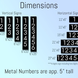 Vertical House Number Sign Horizontal House Number Sign - Etsy