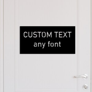 Custom Metal Sign , CUT-OUT Custom Text (or Logo) From a Solid Metal ...