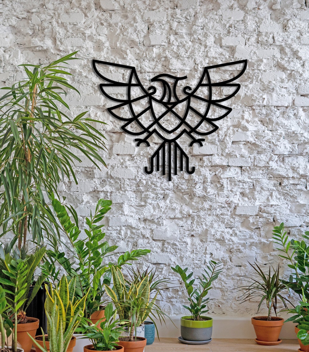 Mythical Metal Bird Legendary Metal Phoenix Wall Décor Phoenix Metal ...