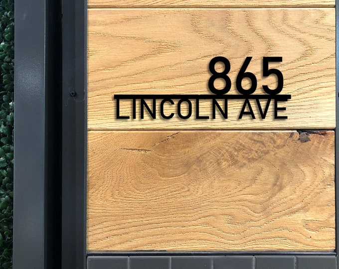 Modern House Numbers Letters | Modern Address Plaque | Large House ...
