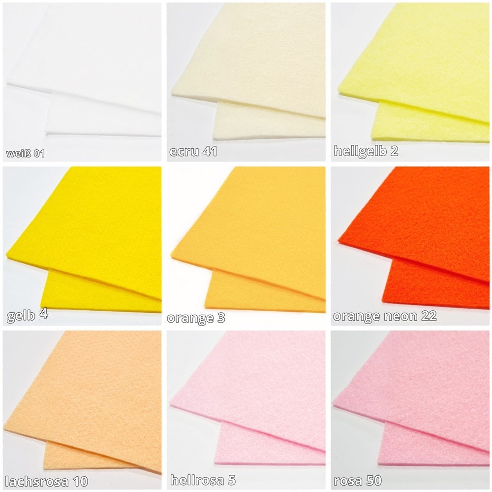 Bastelfilz 40x30cm ca. 2mm 40 Farben zur Auswahl Filz - Etsy