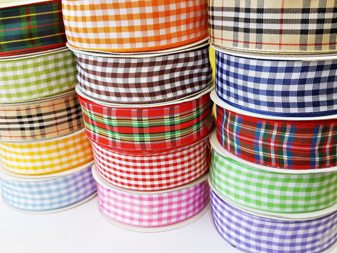 5 M Checkered Tape Width 25 Mm Checkered Decorative Ribbon Ribbon - Etsy