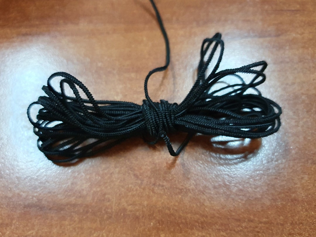 2/5/10 Meter Rubber Strand Rubber Cord 1.5 Mm Black - Etsy