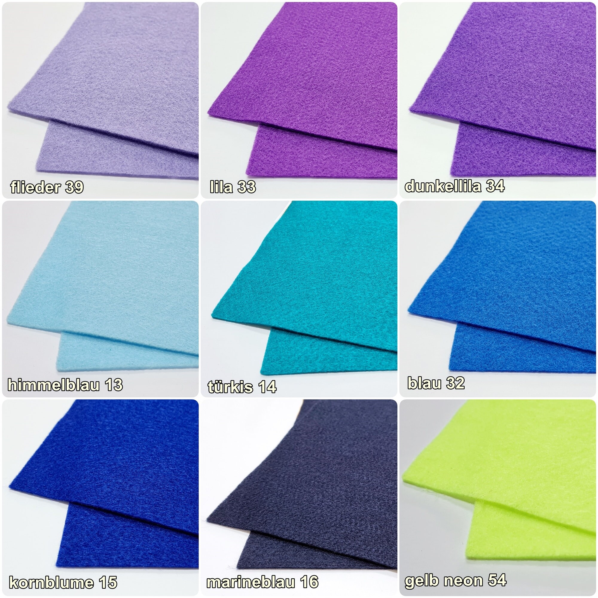 Bastelfilz 40x30cm ca. 2mm 40 Farben zur Auswahl Filz - Etsy