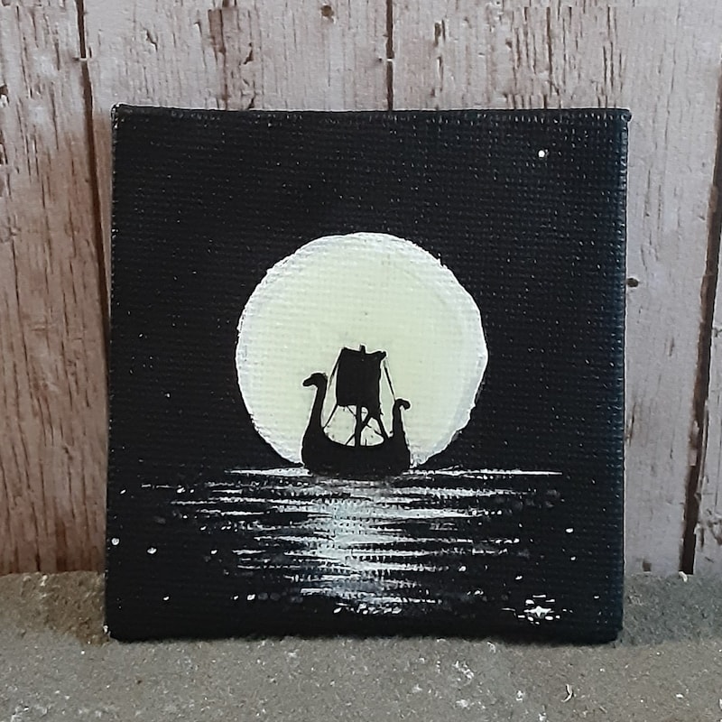 Viking Acrylic Paintings - Etsy