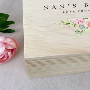 Personalised Any Message Pink Floral Memory Box - 5 Sizes (16cm|20cm ...