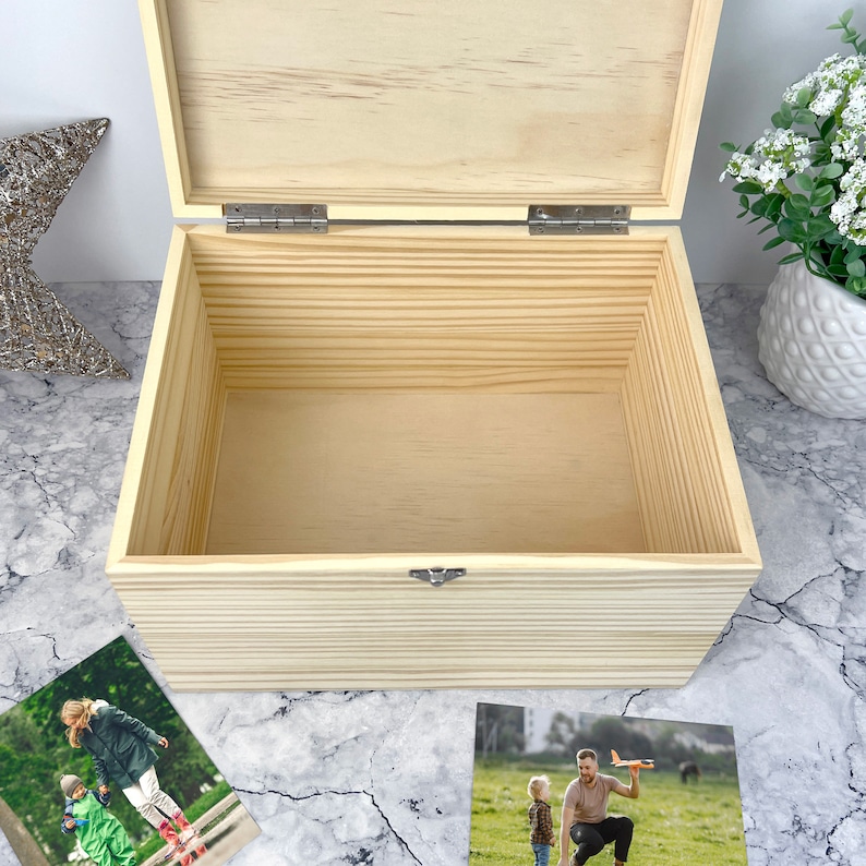 Personalised 'our Adventures Together' Pine Memory Box – Photo Gift for ...