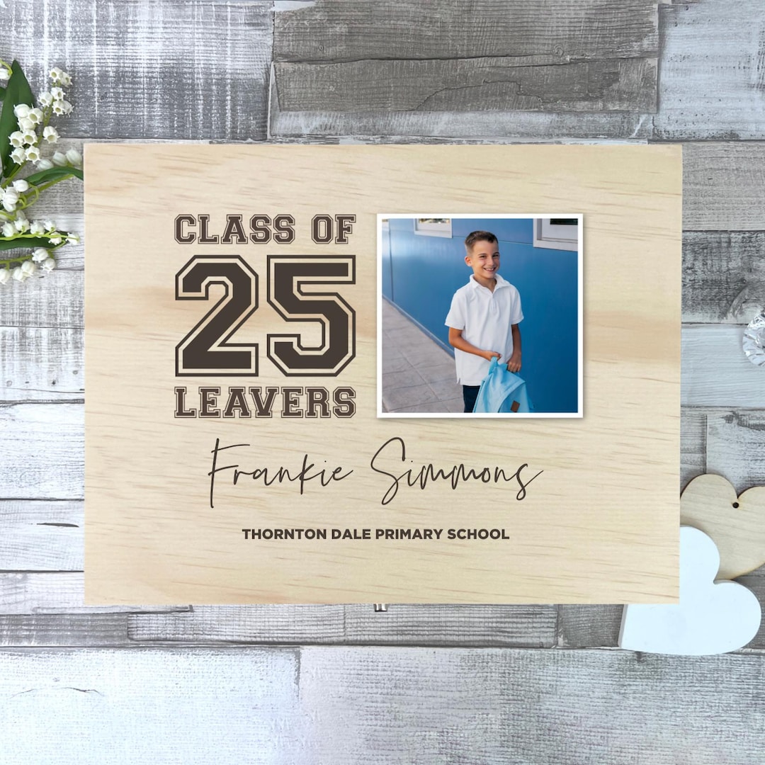 Personalised 'class of 25' School Leavers Photo Memory Box - 5 Sizes ...