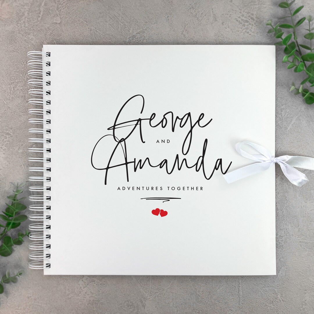 Personalised Couples Scrapbook | Names Keepsake Memory Book - Etsy