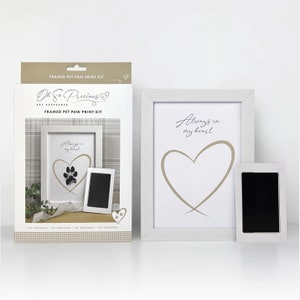 Pet Paw Print Keepsake Framed Kit | Pet Memorial | Paw Print Memorial ...
