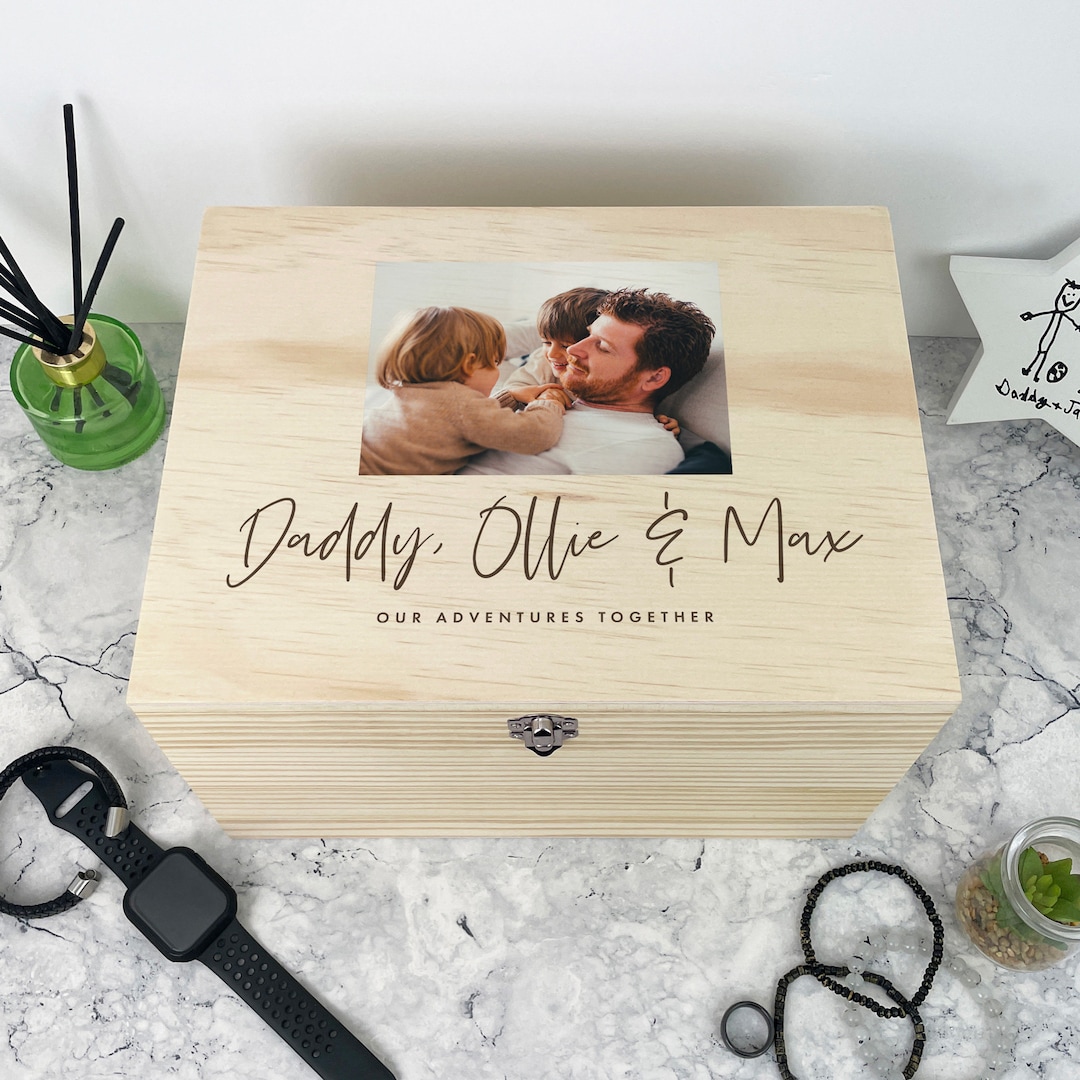 Personalised Photo Wooden Memory Box | Keepsake Gift - Etsy