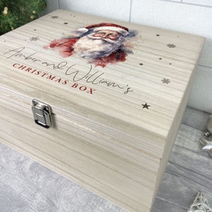 Personalised Traditional Santa Christmas Eve Box 5 Sizes Xmas Eve Box ...