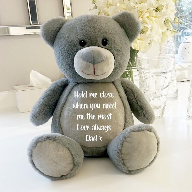 Personalised Comfort Teddy Bear | Personal Message, Hug Gift - Etsy