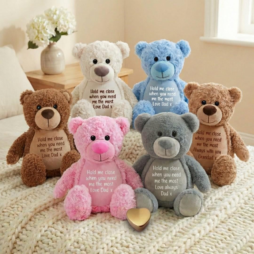 Oso de peluche conmemorativo personalizado / Urna de cenizas para la ...