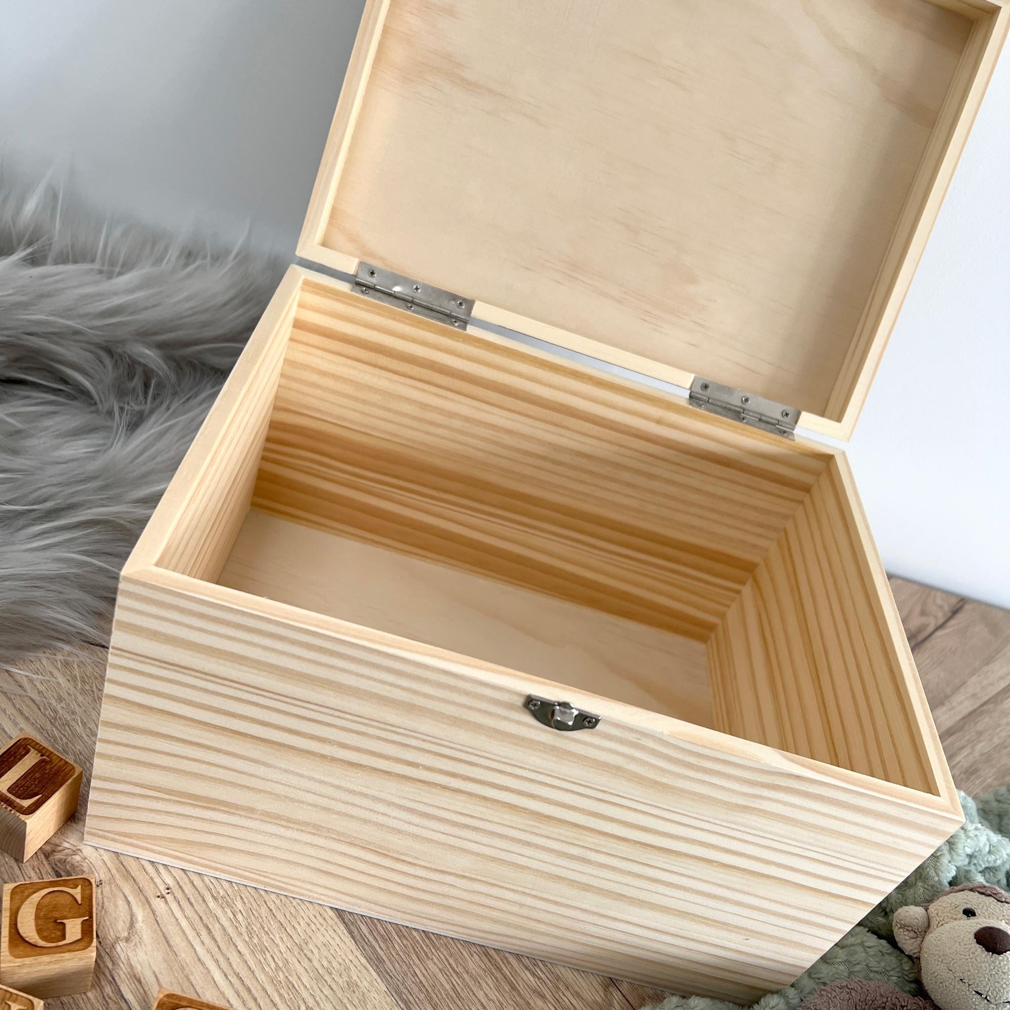 Personalised Jungle Animals Baby Keepsake Box | Pine Wood Memory Box - Etsy