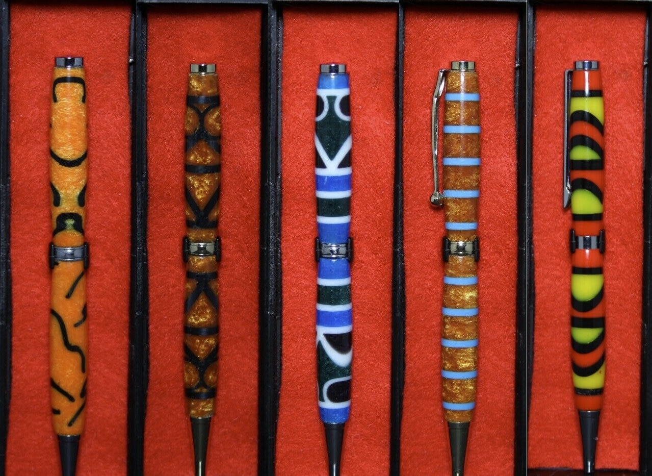 3D Printed Segmented Pen Blank Mould - 5 Designs - 7 Colours - Etsy UK