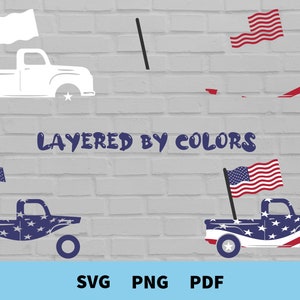 4th of July Truck Svg Png Cut Files American Truck Svg - Etsy
