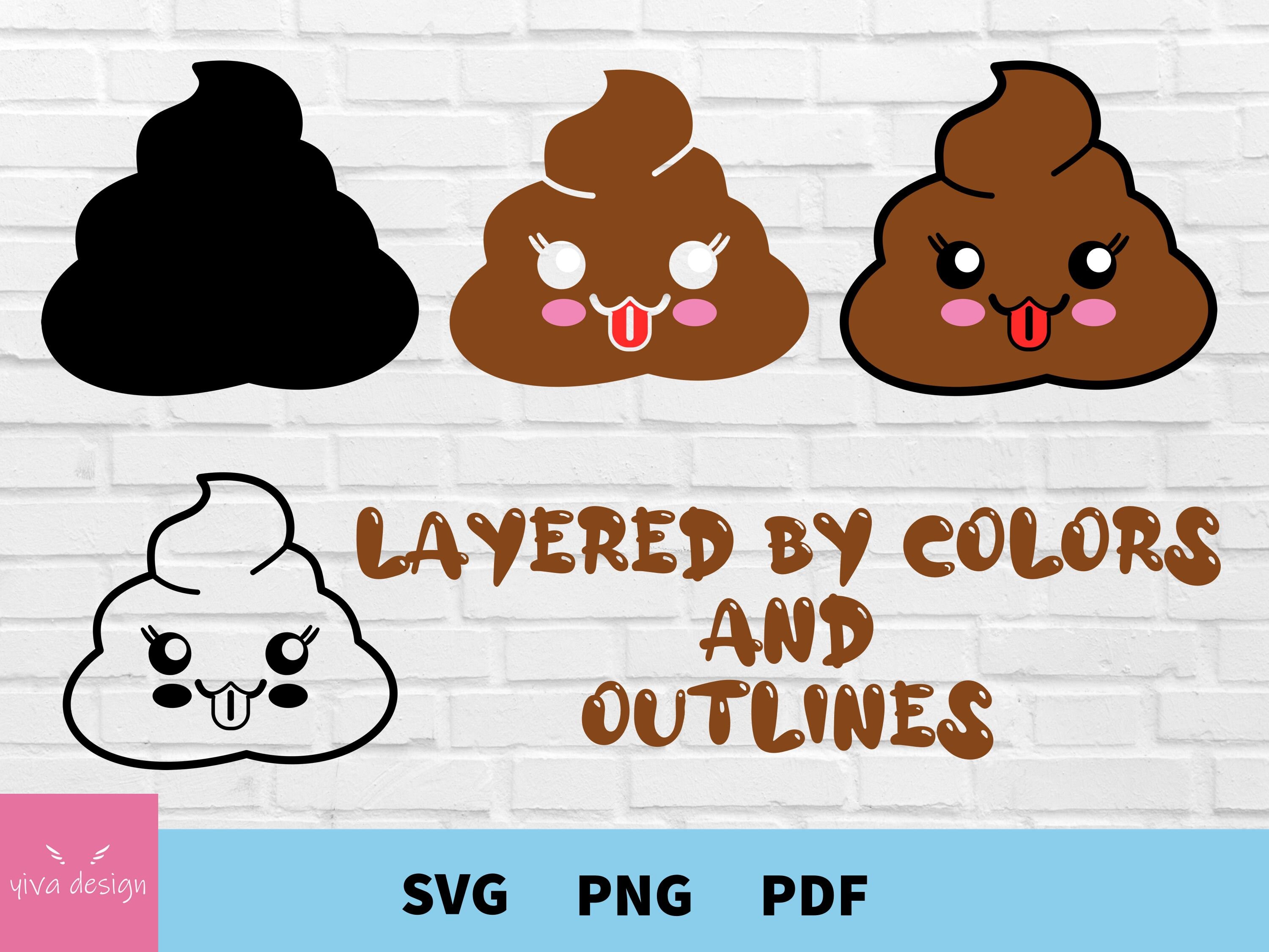 Poop Emoji Svg Poop Emoji Svg Bundle Poop Clipart Layered | Etsy Ireland