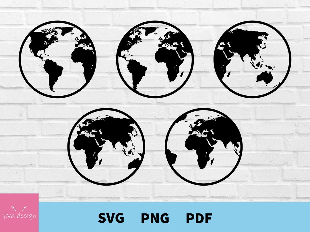 Earth Svg, Earth Clipart, Globe Svg, Globe Cut File for Cricut ...