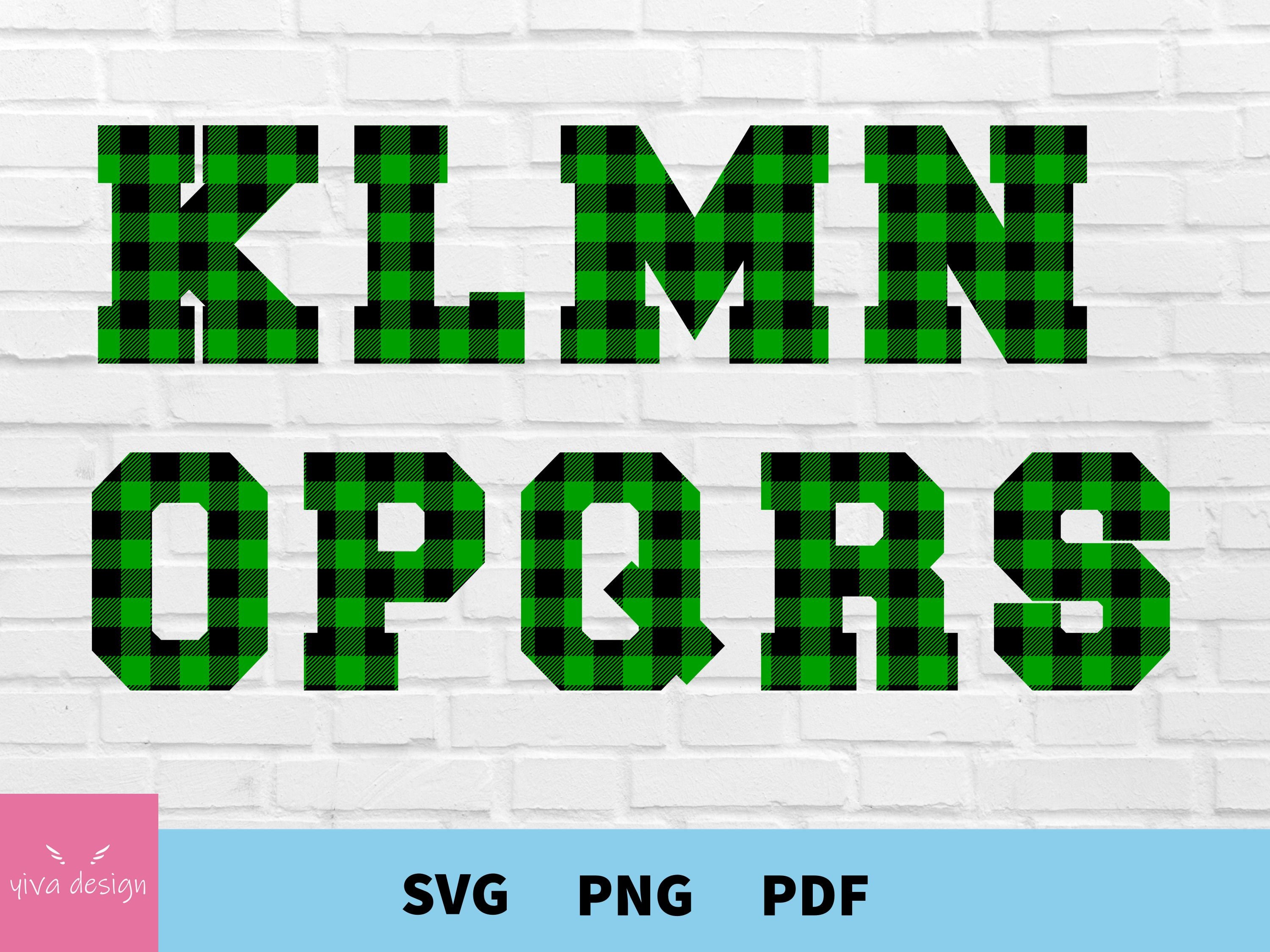 Buffalo Plaid Alphabet Svg Buffalo Plaid Numbers Svg Plaid - Etsy