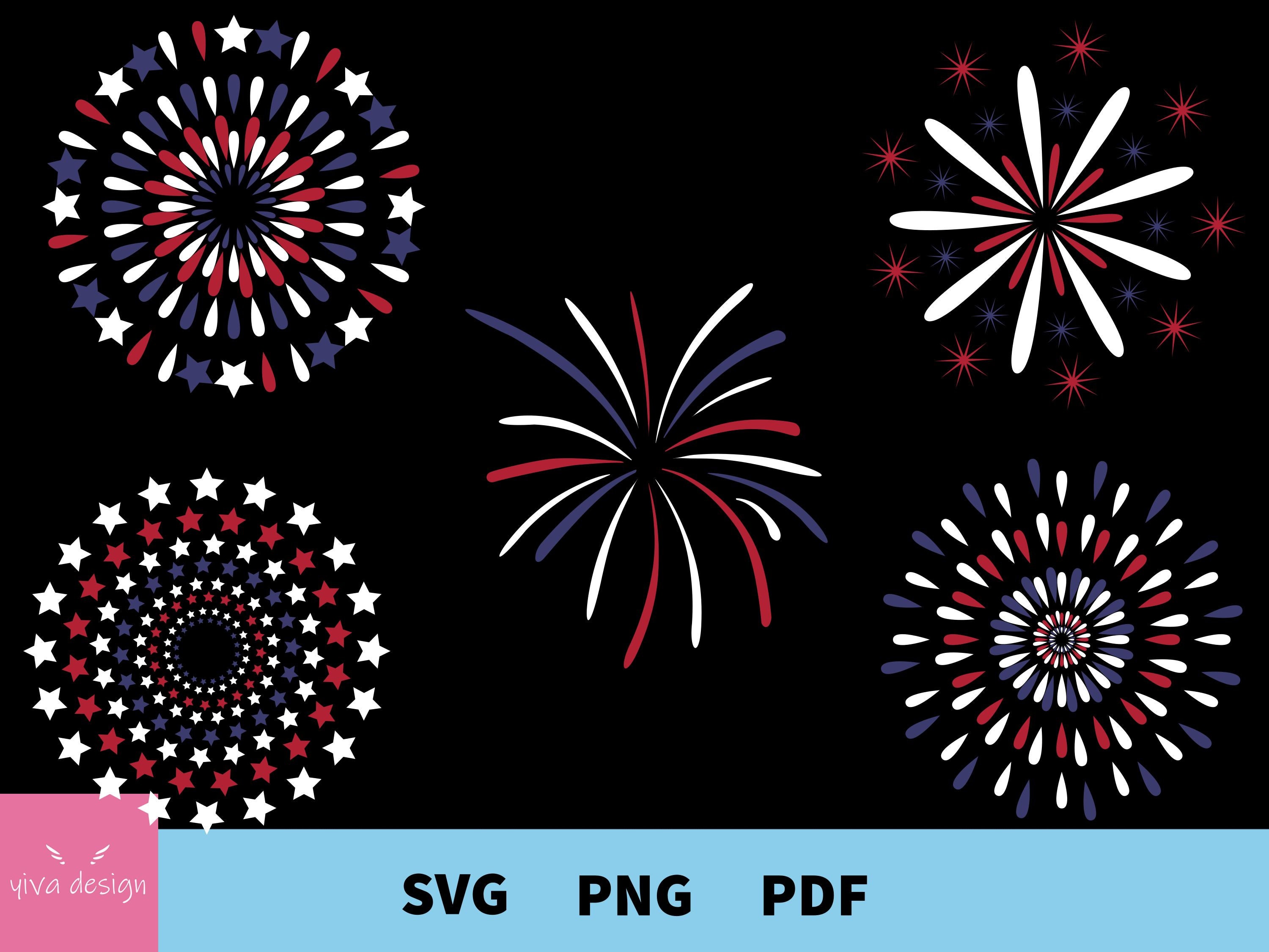 4th of July Fireworks SVG Fireworks Png 4th of July | Etsy