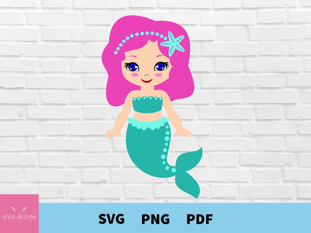 Mermaid Svg Bundle, Cute Mermaid Svg, Under the Sea Svg, Beach Svg ...