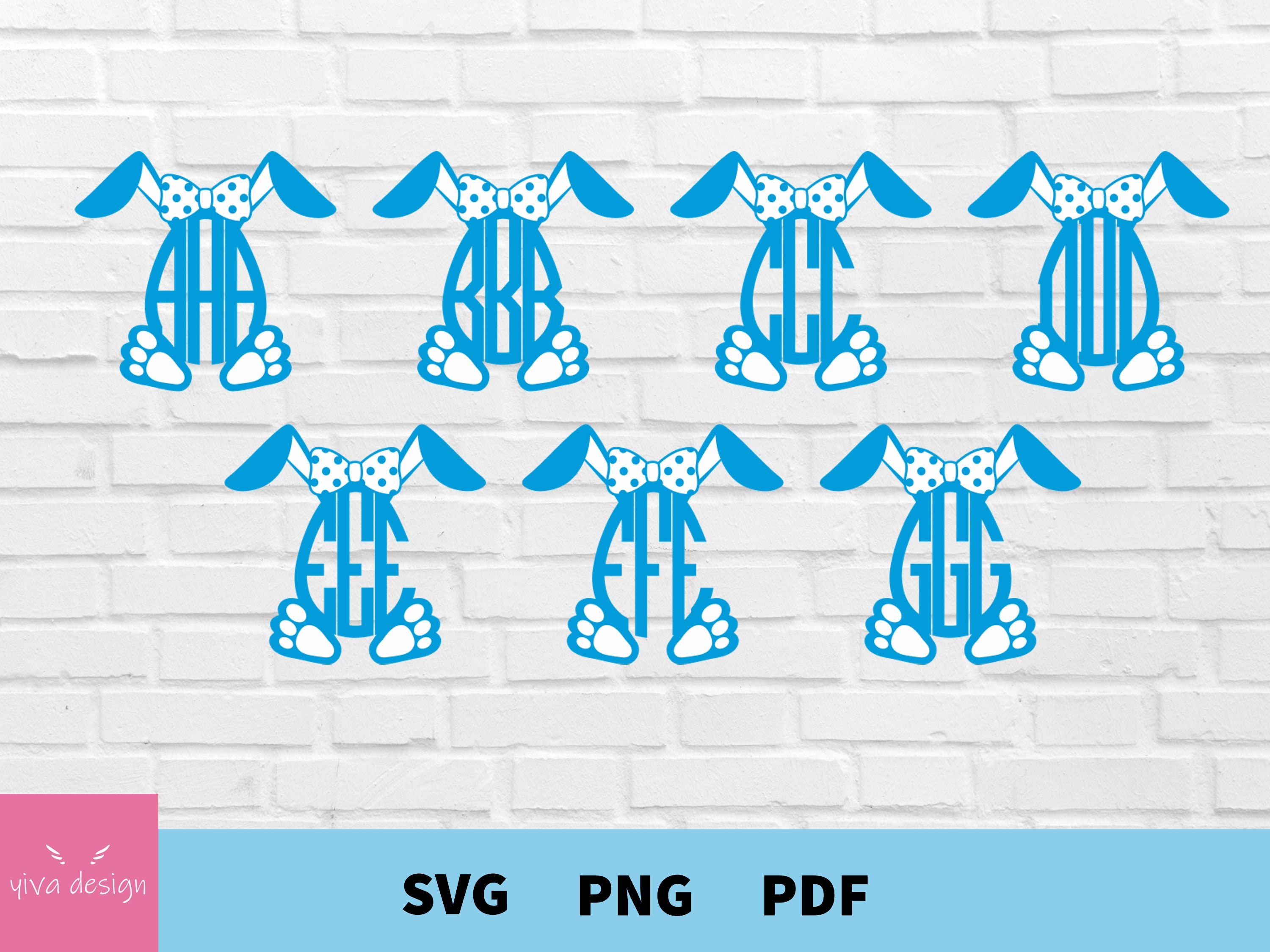 Easter Monogram Svg Monogram Alphabet Svg Monogram Clipart | Etsy