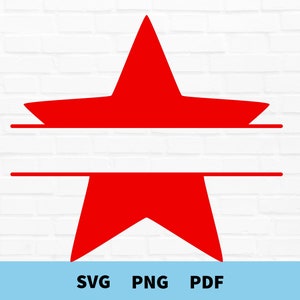 4th of July Svg, Star Svg, Star Monogram Svg, Split Star Svg, Monogram ...