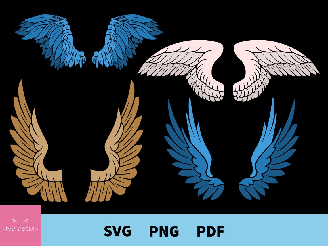 20 Angel Wings Svg Bundle Angel Wings Svg Angel Wing Svg | Etsy