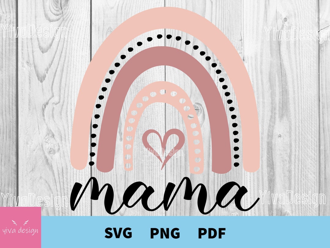 Mama Svg, Rainbow Mama Svg, Clipart, Sublimation Designs, Retro Rainbow ...